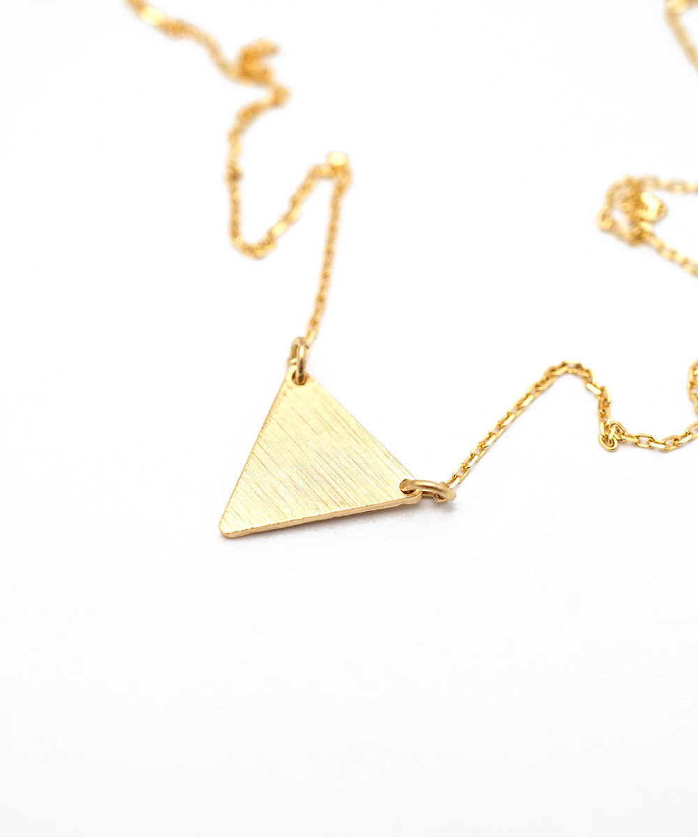 Gold Triangle Necklace,sterling Silver,geometric Jewelry,simple Jewelry ...